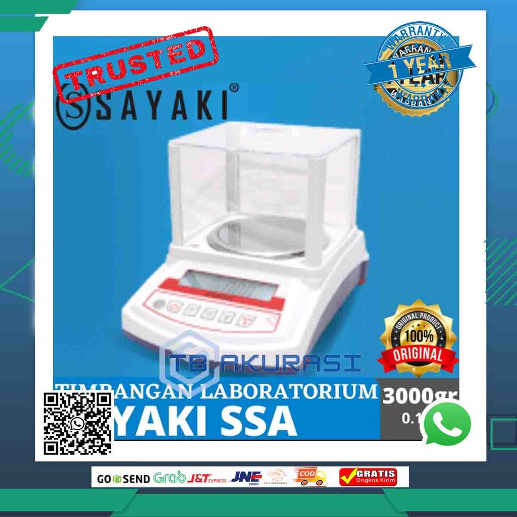 Jual Timbangan Digital Lab Emas Analitik Sayaki SSA 3000gr x 0,01gr | Shopee Indonesia