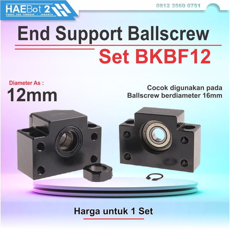Jual [HAEBOT 2] BK12 BF12 BK BF 12 End Support Dudukan Ballscrew SFU1605 Ball Screw Pillow ...