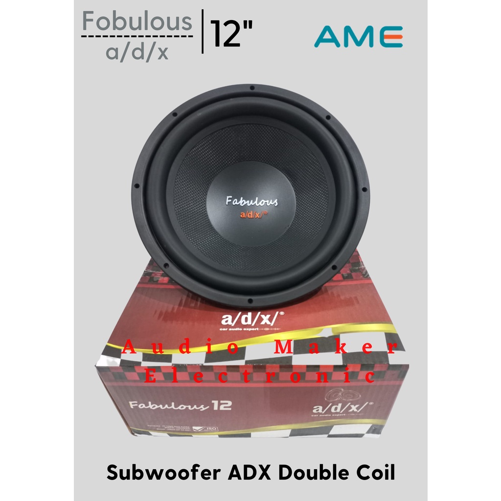 Jual Subwoofer Mobil ADX FABULOUS 12 Inch Double Voice Coil 120mm SUB ...