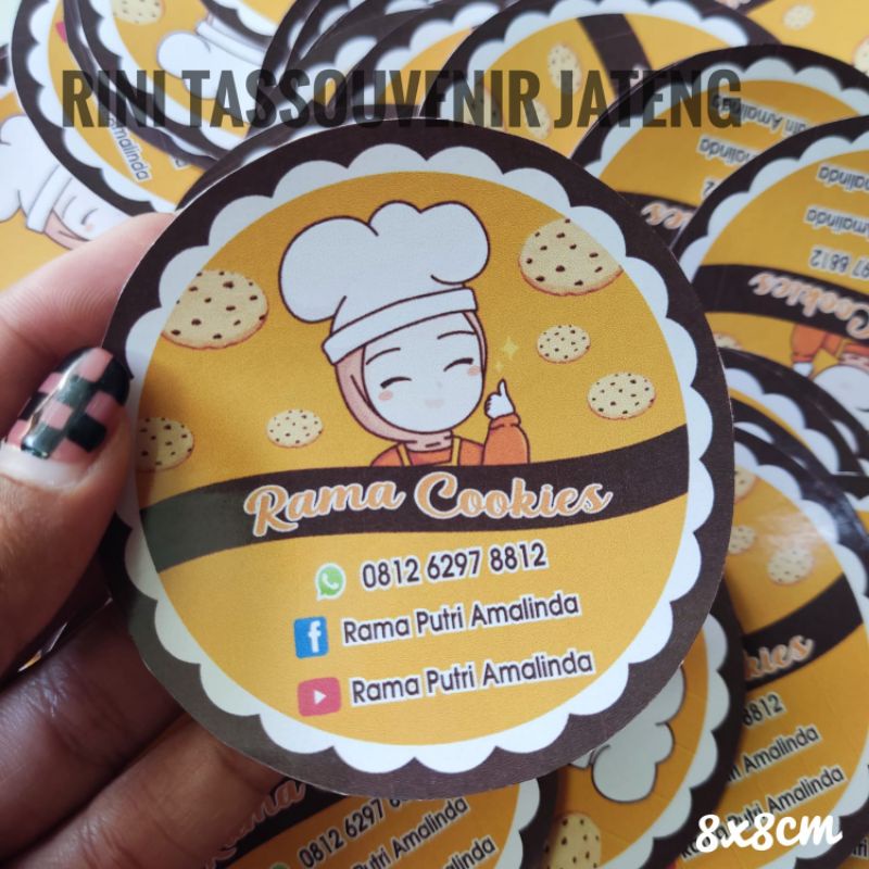 Jual Label stiker makanan stiker nasi bakar stiker kotak nasi stiker ...