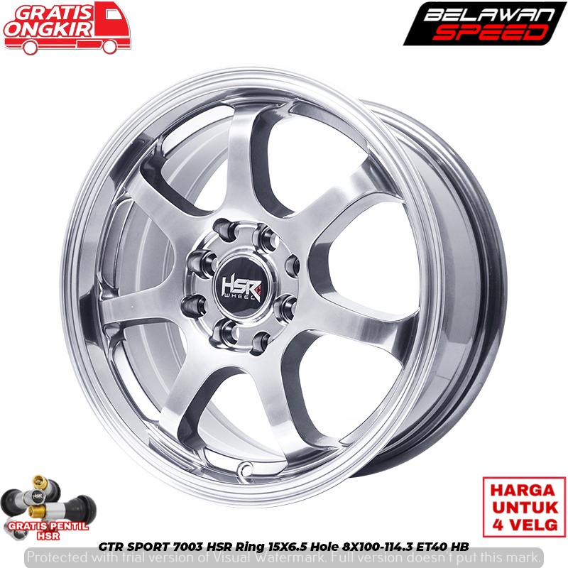 Jual VELG MOBIL RACING PELEK MODIFIKASI HSR GTR SPORT RING 15 PCD 4X100/114,3 UNTUK VIOS BRIO ...