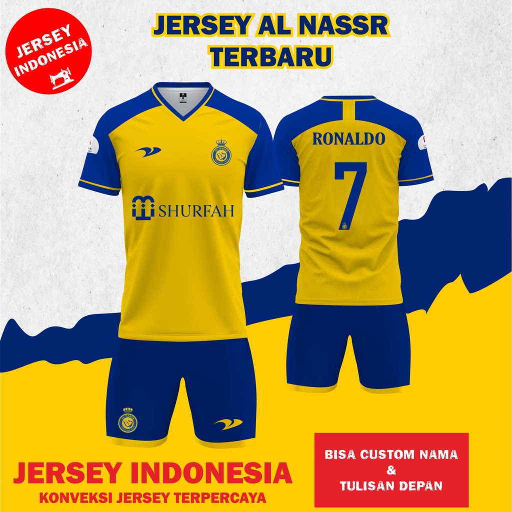 Jual Jersey Al Nassr Fc Home 2022 2023 Full Printing Free Custom Nama