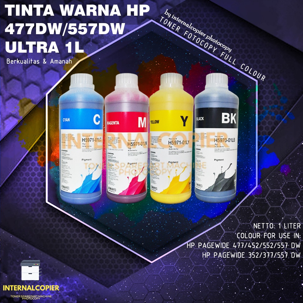 Jual Tinta Printer Warna Mesin HP Pagewide Ultra 477 452 552 557 352 ...