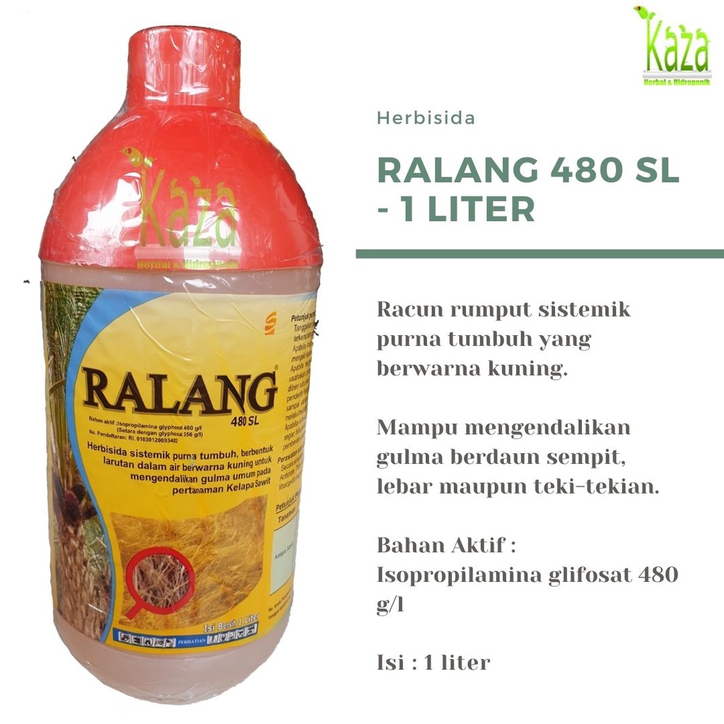 Jual Herbisida Ralang 480 SL 1 liter - Racun Rumput Glifosat | Shopee ...