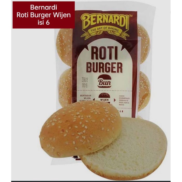 Jual Roti burger wijen Bernardi isi 6 | Shopee Indonesia
