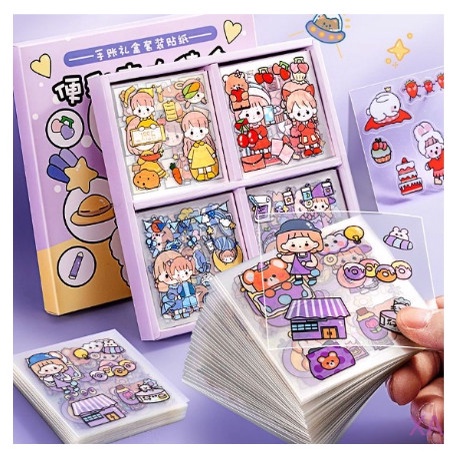 Jual 1 PCS Stiker Kartun Korea Lucu 2D 1 Lembar Sticker Hiasan Botol ...