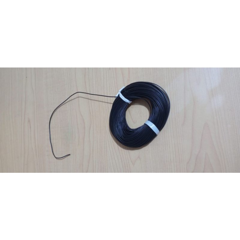 Jual Kabel hitam kecil meteran diameter 1mm | Shopee Indonesia