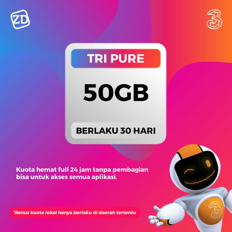 Jual Paket Data Tri AON, Happy, Home, dan Unlimited Nasional | Shopee ...