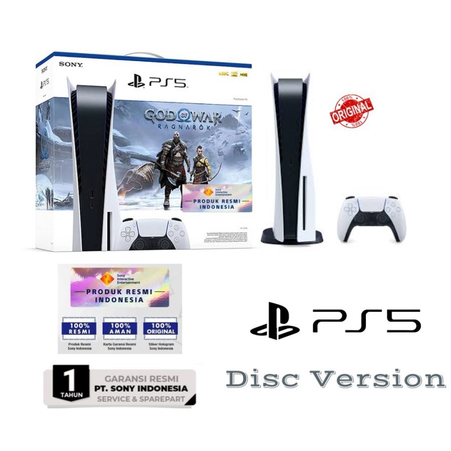 Jual Sony PlayStation 5 digital/Disc ver GOW Ragnarok Bundle PS5 - Digital, GOW Rag 2stick ...