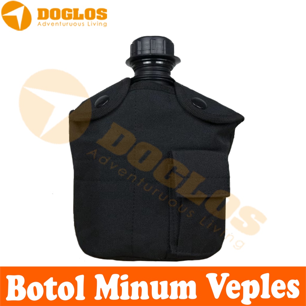 Jual Botol Air Veples + Nesting Peples TNI tempat minum Outdoor Camping ...