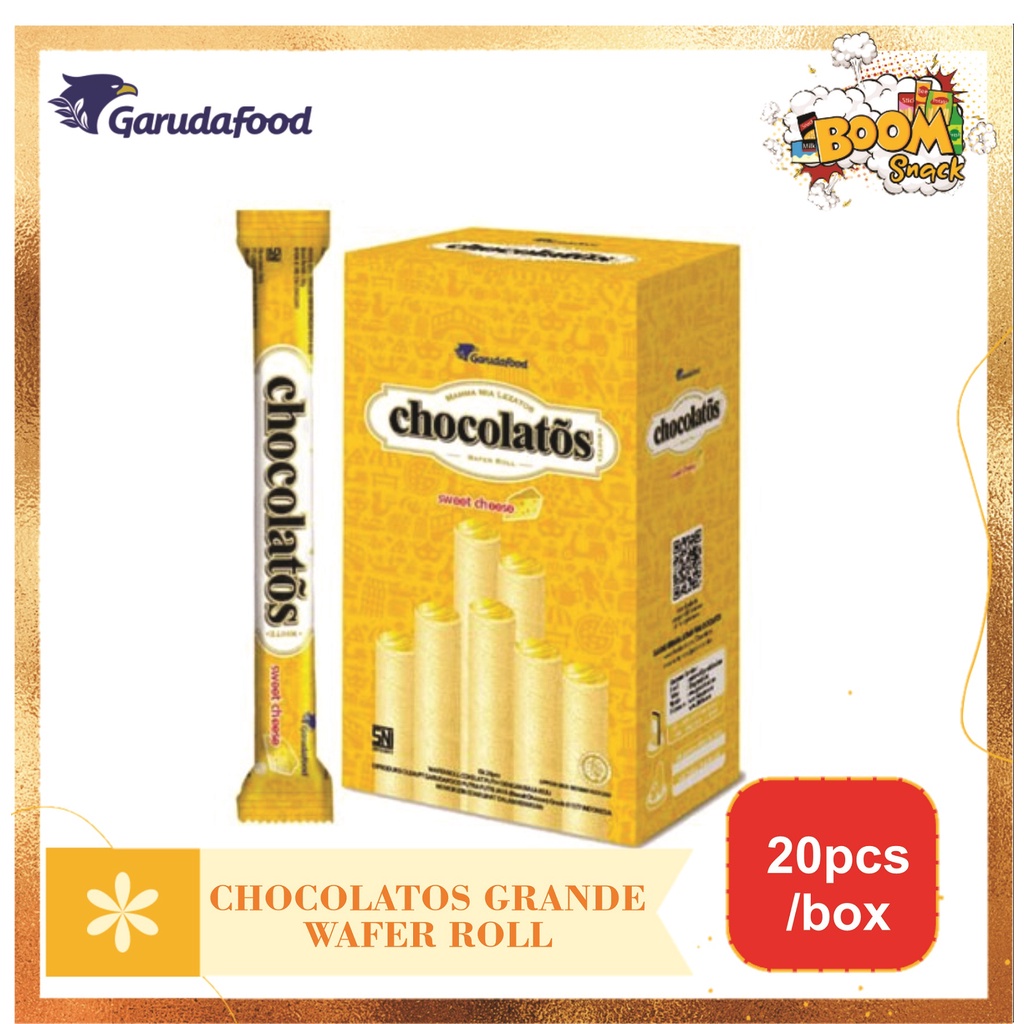 Jual BOX - Chocolatos Grande Wafer Roll isi 24pcs | Shopee Indonesia