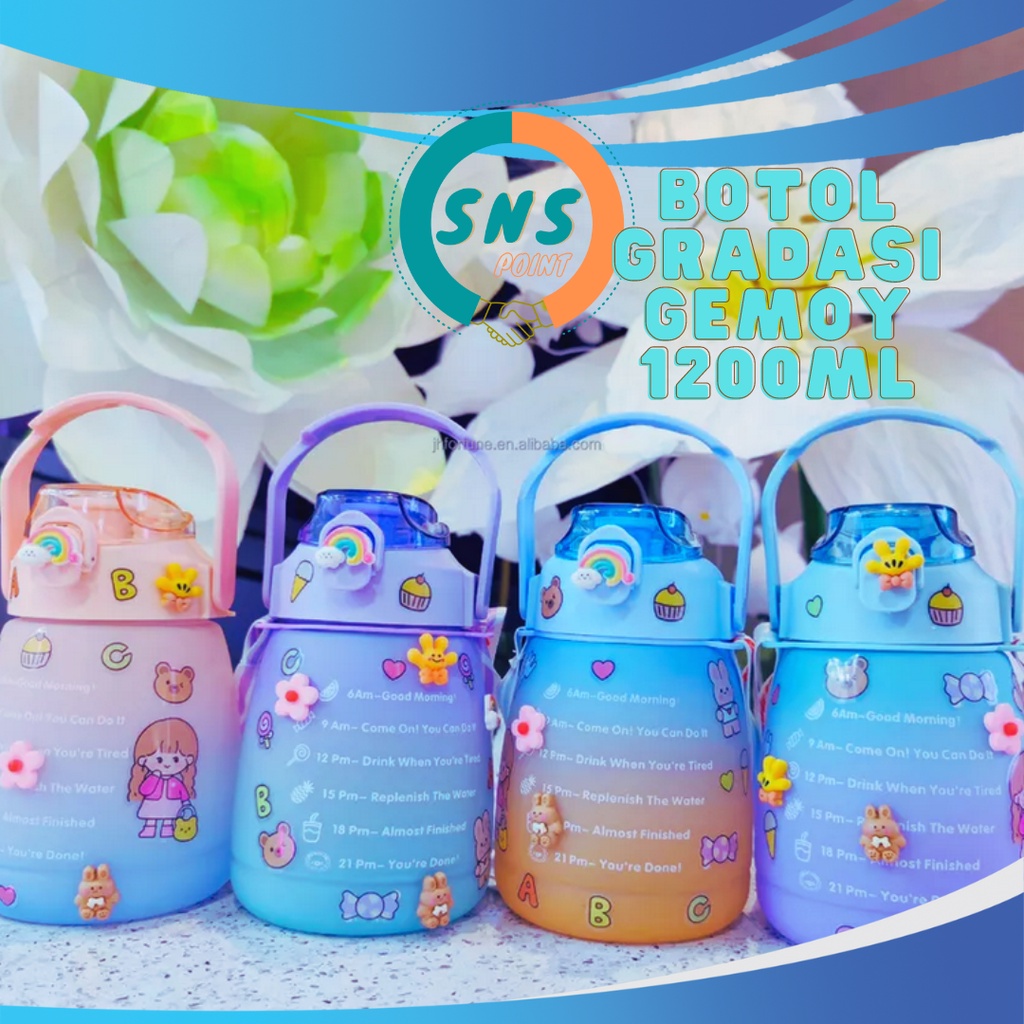 Jual SNS Botol Gemoy Bulat Motivasi Viral Plus Stiker & Tali Botol ...