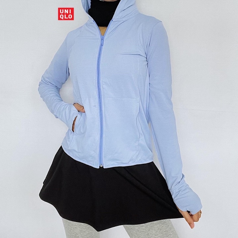 Jual Uniqlo Airism ActiveWear Jacket Fulltag (jacket olahraga) | Shopee ...
