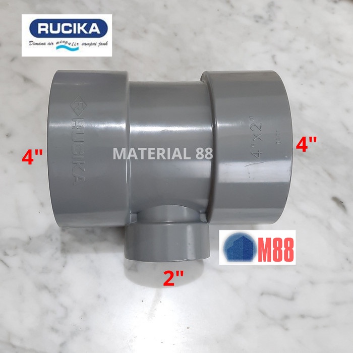 Jual Pip Vlok Tee 4X2 Rucika D Reducer 4 X 2 Pvc | Shopee Indonesia