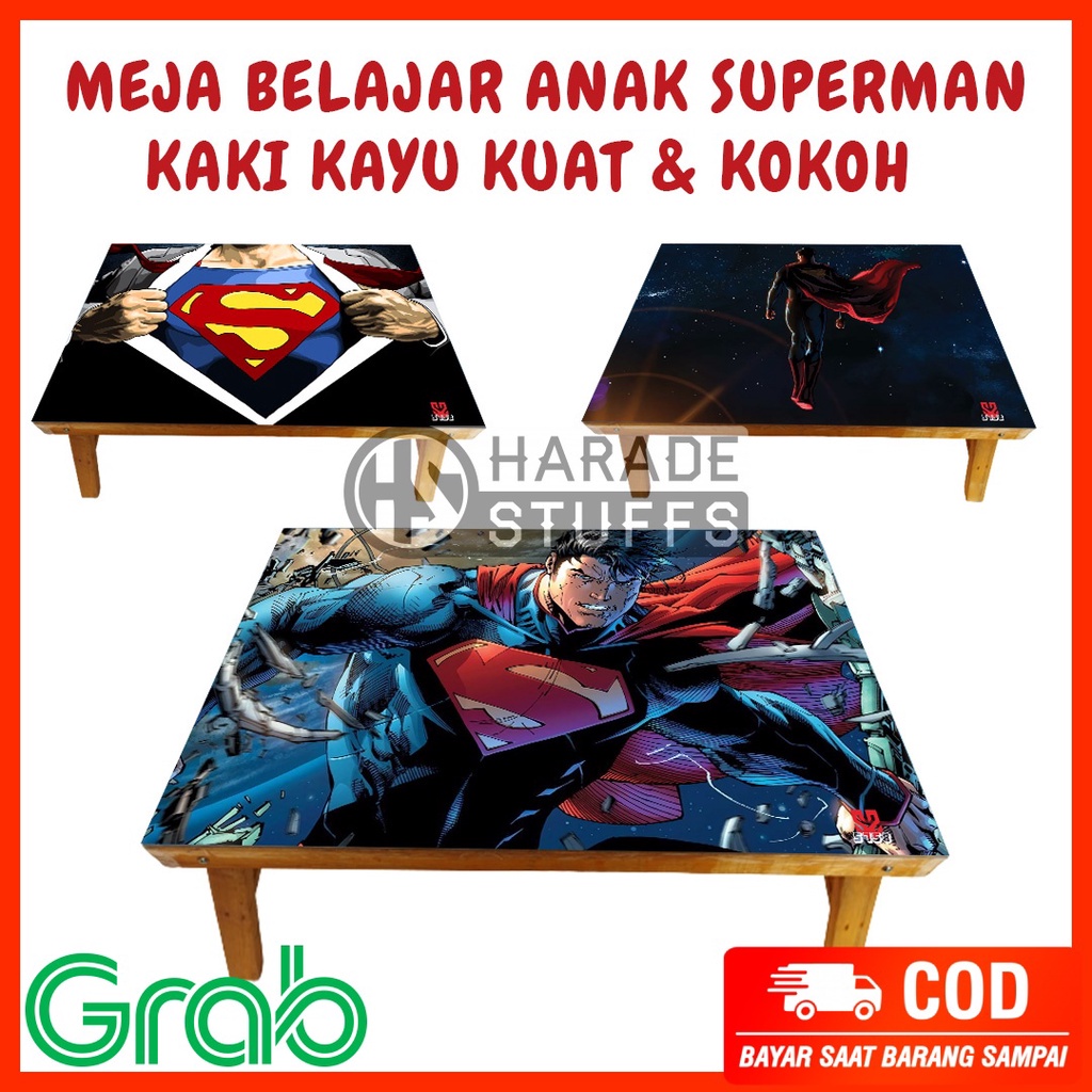 Jual Meja Belajar Anak Karakter SUPERMAN Kayu Kuat dan Kokoh Bisa Di ...
