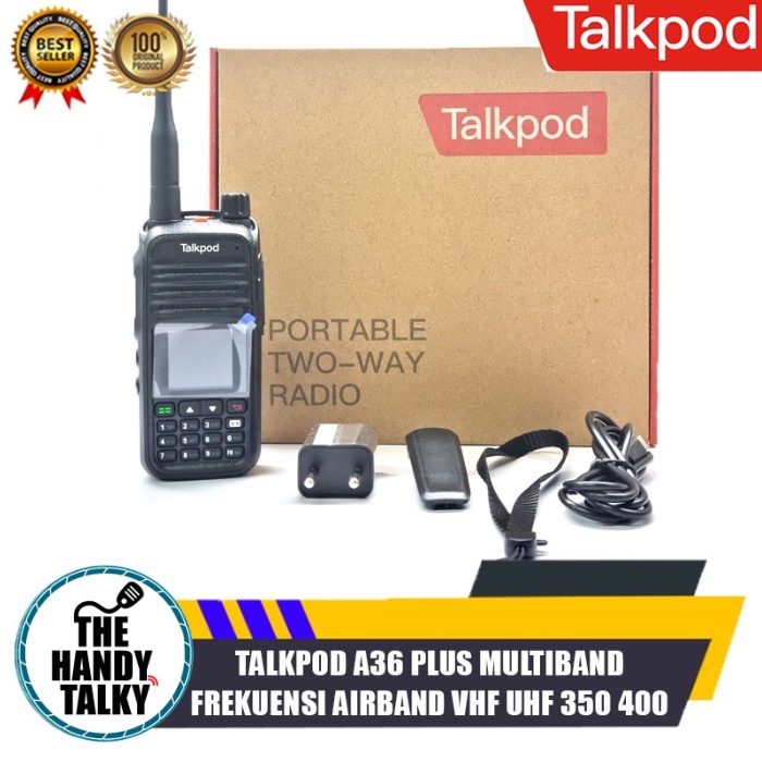 Jual TALKPOD A36 PLUS A36P MULTI BAND HT AIRBAND VHF UHF 350 400 Mhz ...