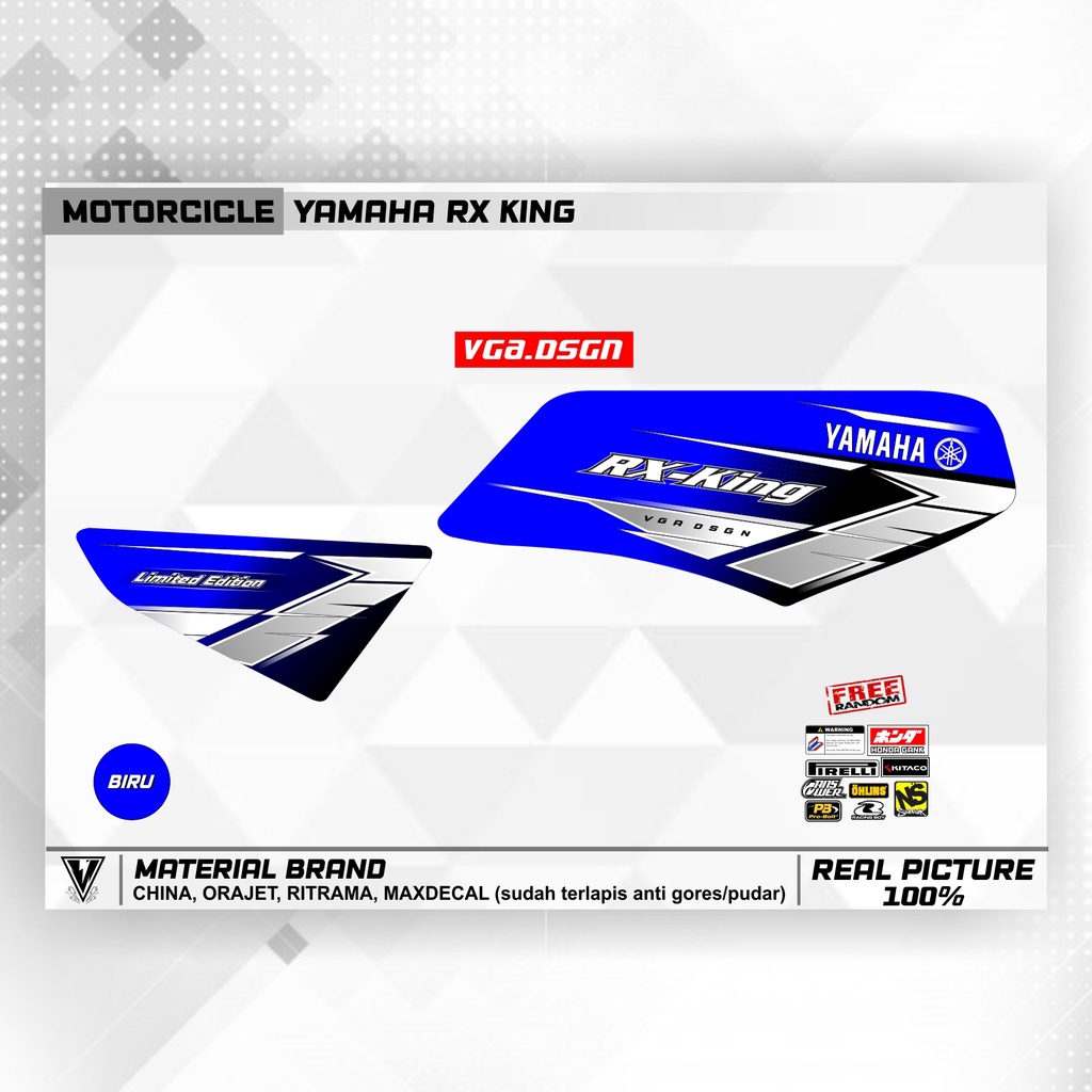 Jual Striping Transparan Rx King Stiker Tangki Variasi Yamaha Rx king ...