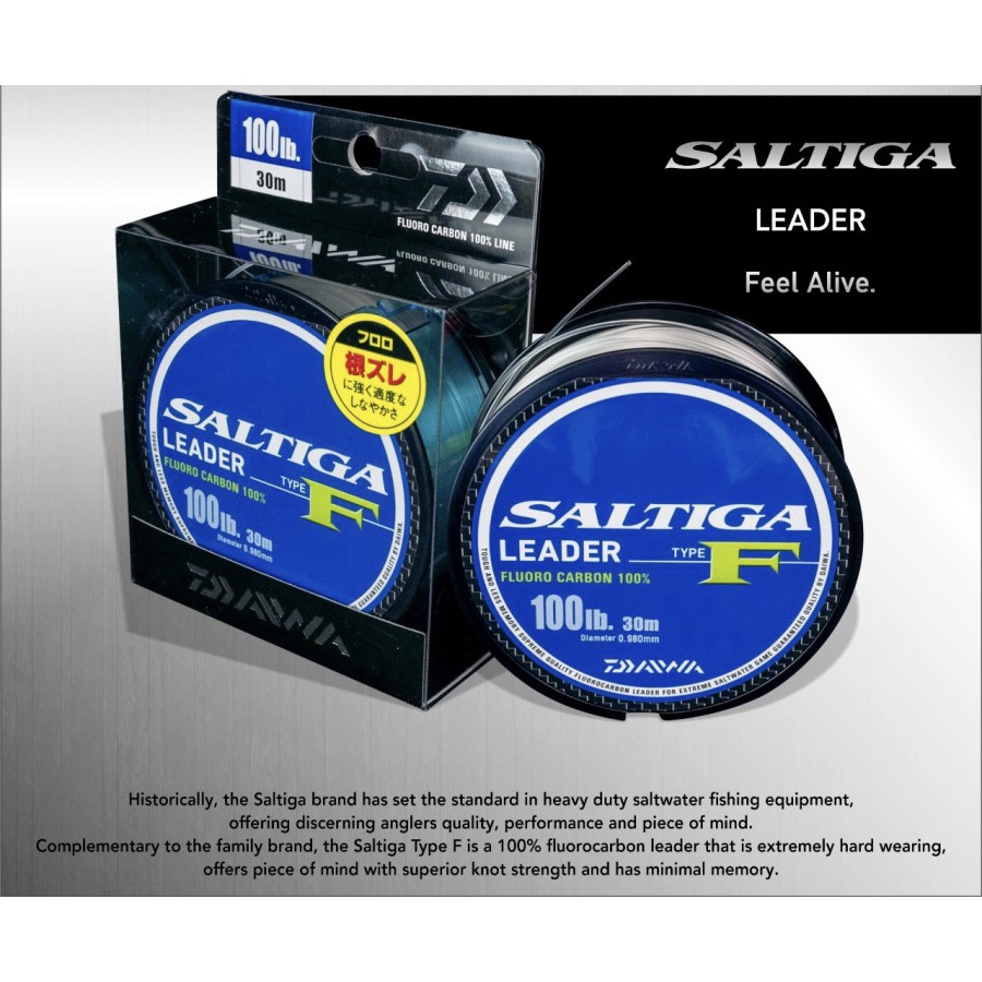 Jual Senar Leader Fluorocarbon 100% Daiwa Saltiga Type F Made In Japan ...