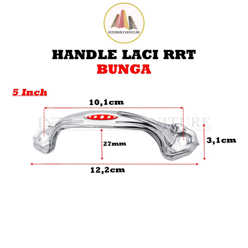 Jual Tarikan laci lemari RRT / Handle laci lemari RRT Bunga dan Polos ...
