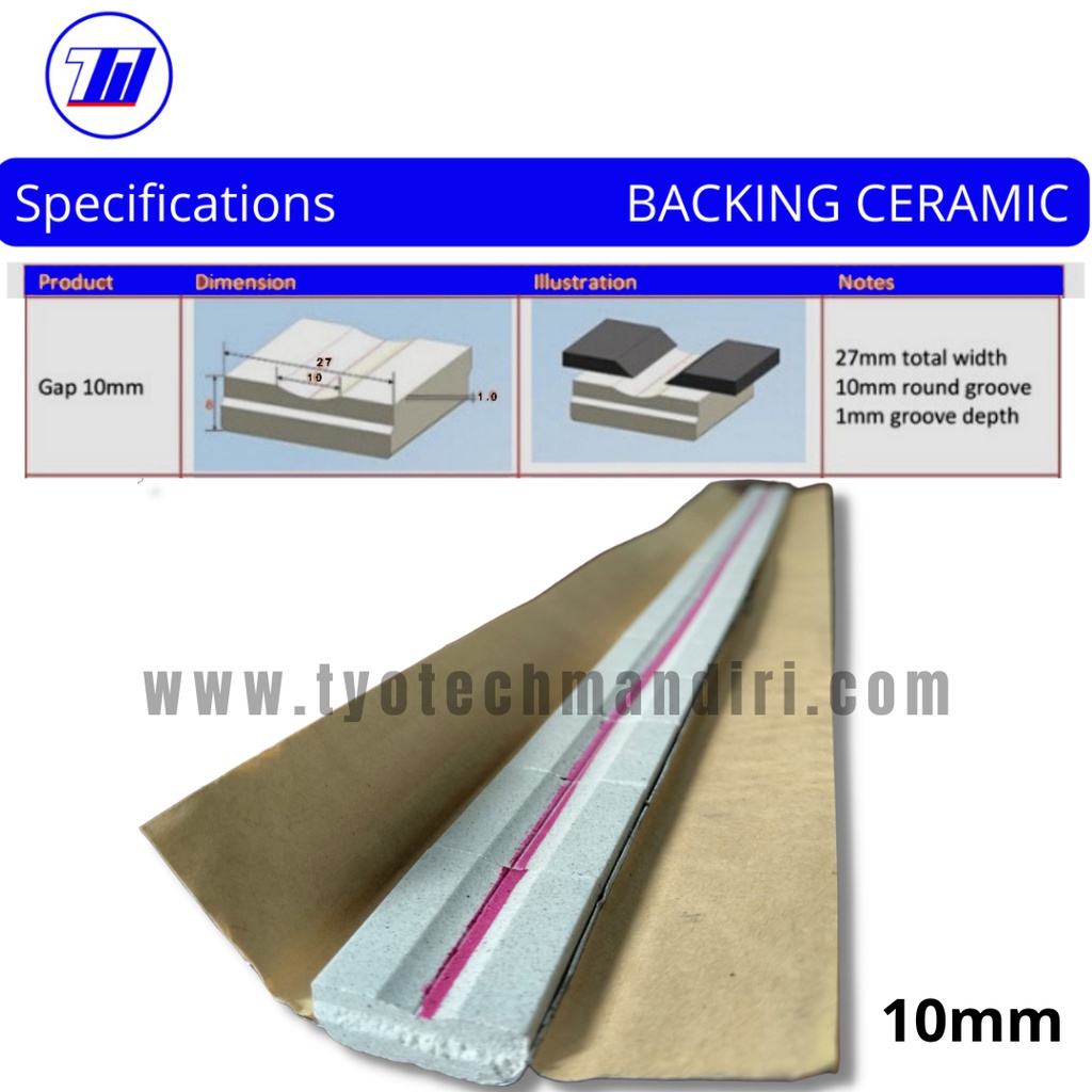 Jual Welding Backing Ceramic GAP 10mm | Shopee Indonesia