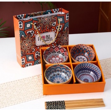 Jual Mangkok Set Japanese & Tea Set Gift FREE Box / Mangkok Cantik ...