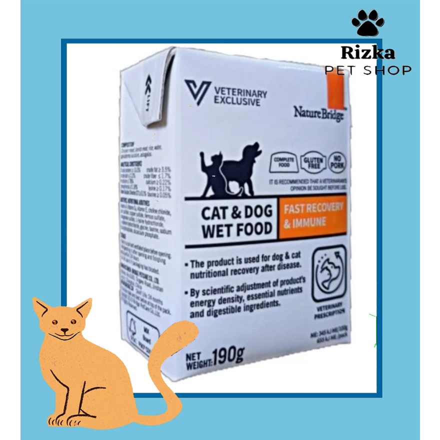 Jual Nature Bridge Fast Recovery Immune Cat Dog Wet Food 190gr (NO PORK ...