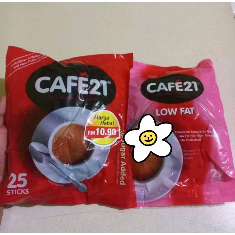 Jual Cafe21 / Cafe 21 2in1 dan Low Fat Instant Coffeemix Malaysia | Shopee Indonesia