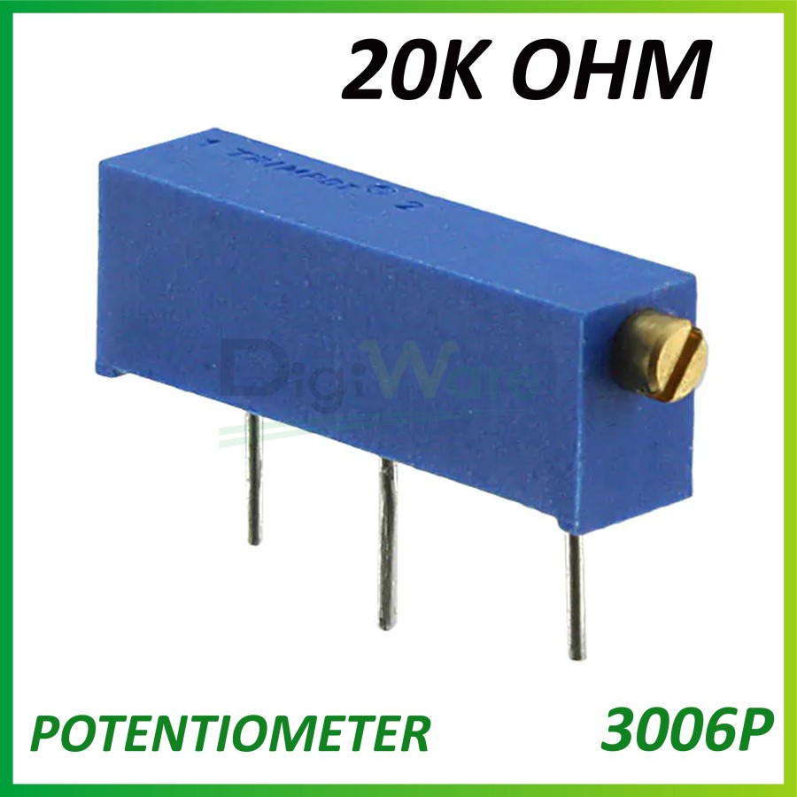 Jual Potentiometer 20K OHM 3006P Potensiometer Multiturn Trimpot | Shopee Indonesia