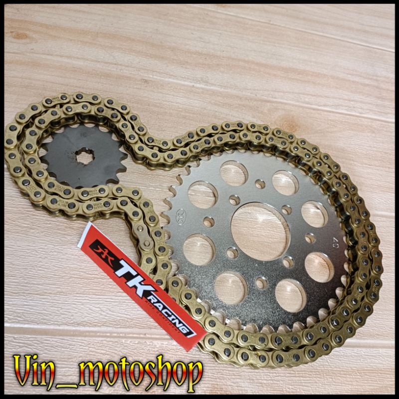 Jual gir gear set satria 2 tak TK racing / sss plus rantai CRAZO racing ...