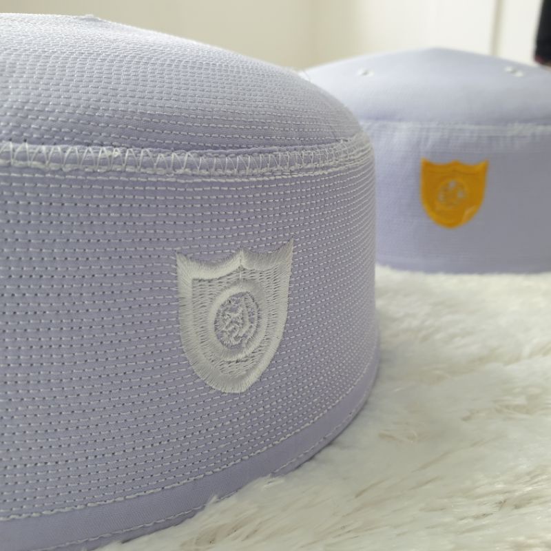 Jual Peci Malaysia Logo Emas dan Putih | Peci Kopiah Oval Kokoh | Peci ...