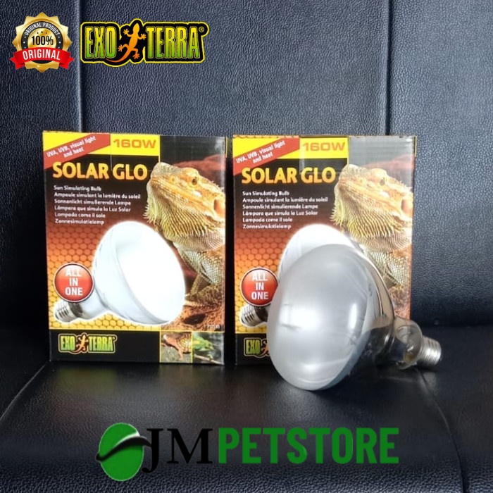 Jual Exoterra Solar Glo Mercury Vapour Lamp 160 Watt Lampu UVA UVB Reptil Kura Sulkata | Shopee ...