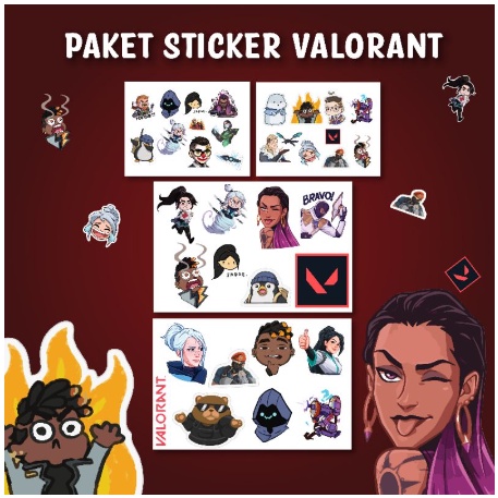 Jual STIKER VALORANT STIKER LAPTOP STIKER HP HELM NOTEBOOK STICKER GAME ...