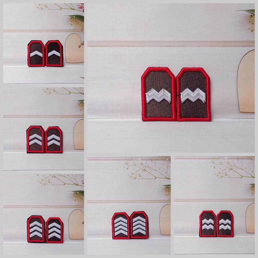 Jual PANGKAT PDL BINTARA LIST MERAH BORDIR TIMBUL | Shopee Indonesia