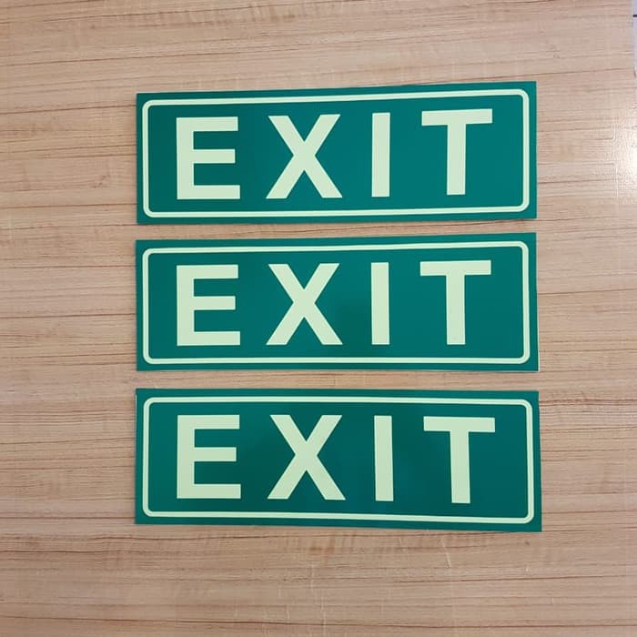 Jual Jalur Evakuasi / Exit Sign Akrilik (GLOW IN THE DARK) ukuran - 30 ...