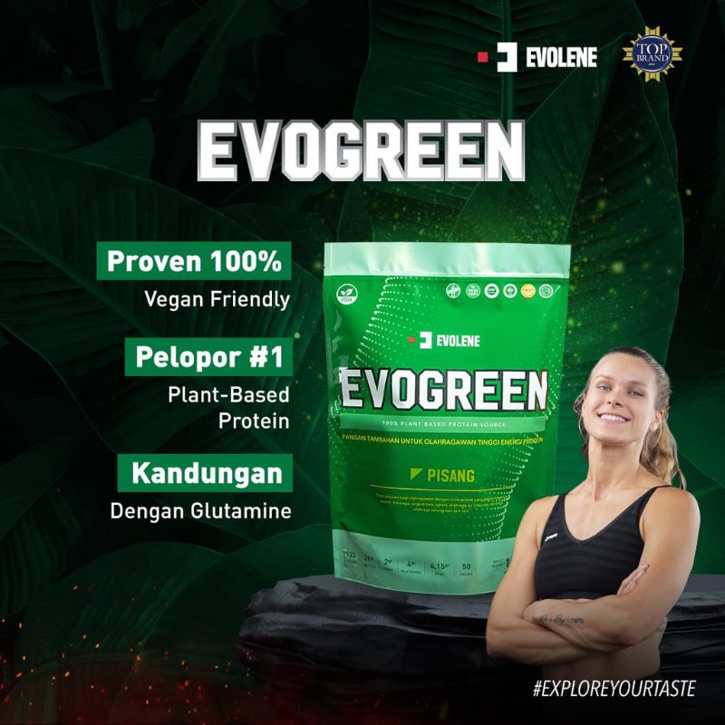 Jual Evolene Evogreen 50 Sachet 100% Plant Based Protein | Shopee Indonesia
