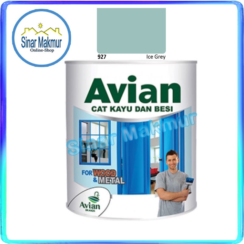 Jual Cat Kayu Besi 1 KG 0,9 Liter 927 Ice Grey (AVIAN) | Shopee Indonesia