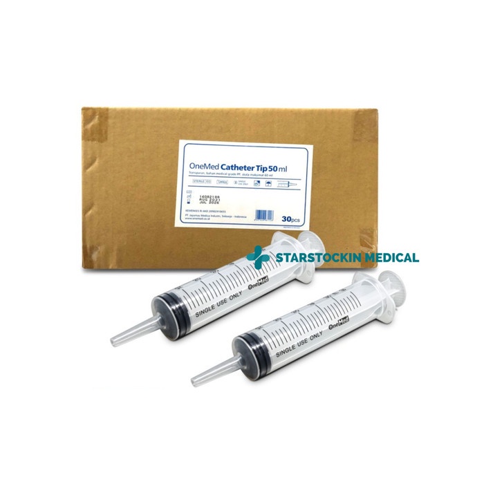 Jual Spuit 50 cc Onemed Spoit Catheter Tip Lubang Tengah Box Isi 30 Pcs ...