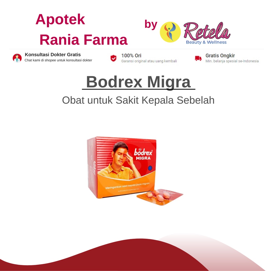 Jual BODREX MIGRA 1 STRIP ISI 4 TABLET | Shopee Indonesia