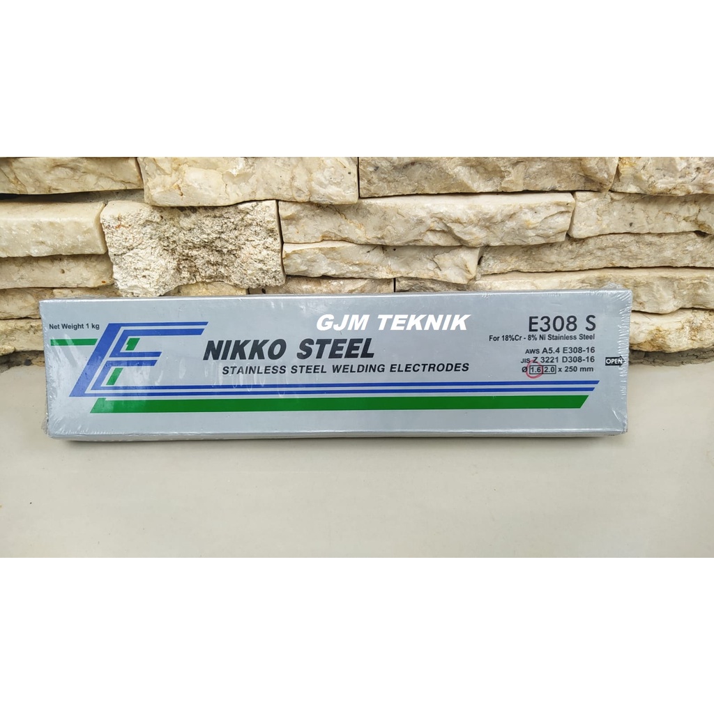 Jual KAWAT LAS NIKKO STEEL E 308 S 1.6mm - untuk pengelasan besi ...