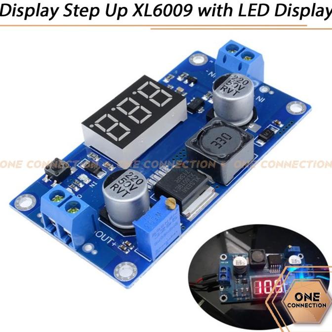 Jual Display Step Up XL6009 Dc to Dc Boost Converter LED Voltmeter 4A 5-35V onecon90 Diminati ...