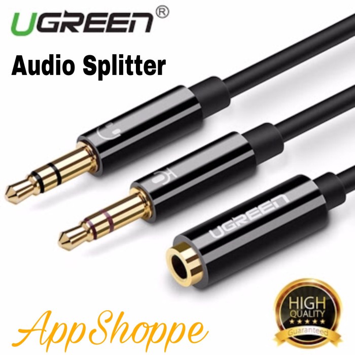 Jual UGREEN AUDIO SPLITTER WITH MICROPHONE 3.5MM MALE 2 DUAL 3.5MM ...
