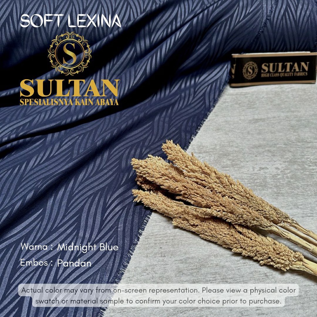 Jual 50CM EMBOS PANDAN SOFT LEXINA MIDNIGHT BLUE KAIN ABAYA SULTAN ...