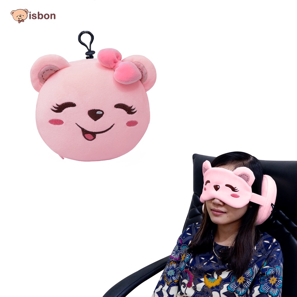 Jual Istana Boneka Penutup Mata 2 in 1 eye mask HR+EM dan bantal kepala ...