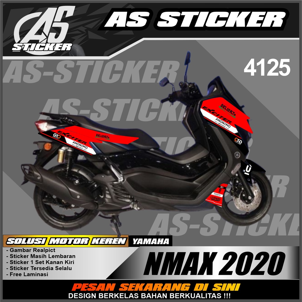 Jual 4125a Sticker Striping YAMAHA NMAX 2020 SemiFull - Stiker Skotlet ...