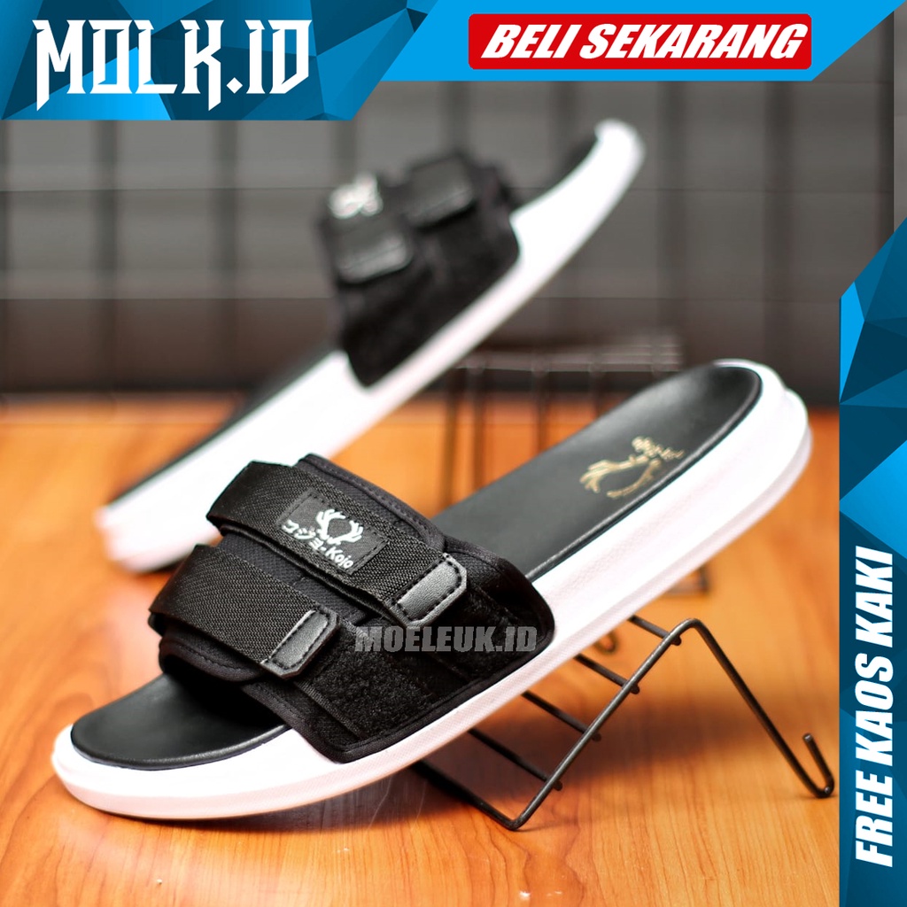 Jual MOLK Sendal Slide Pria Kekinian Original Distro Sendal Cowok Murah ...