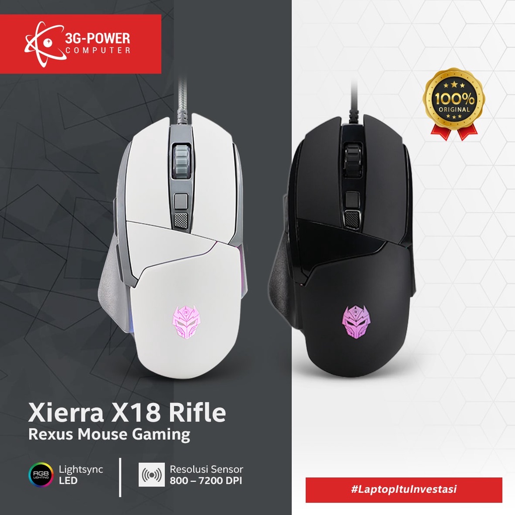 Jual Rexus Xierra X18 Rifle Gaming Mouse | Shopee Indonesia