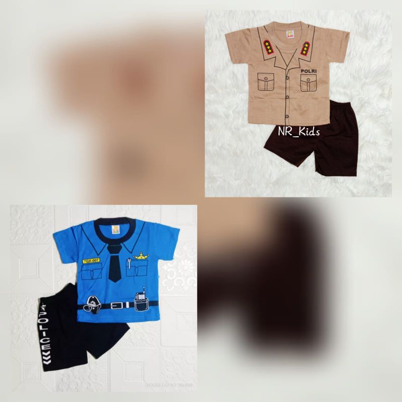 Jual SERAGAM POLISI BIRU/COKLAT usia 6 bln-2 thn | Shopee Indonesia