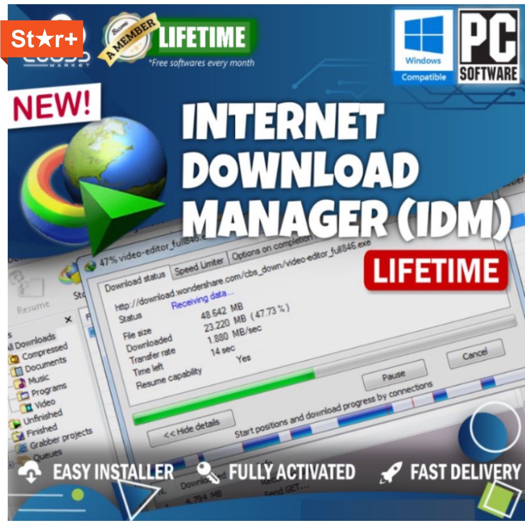 Jual IDM Internet Download Manager Manajer LIFETIME Permanen Bergaransi | Shopee Indonesia