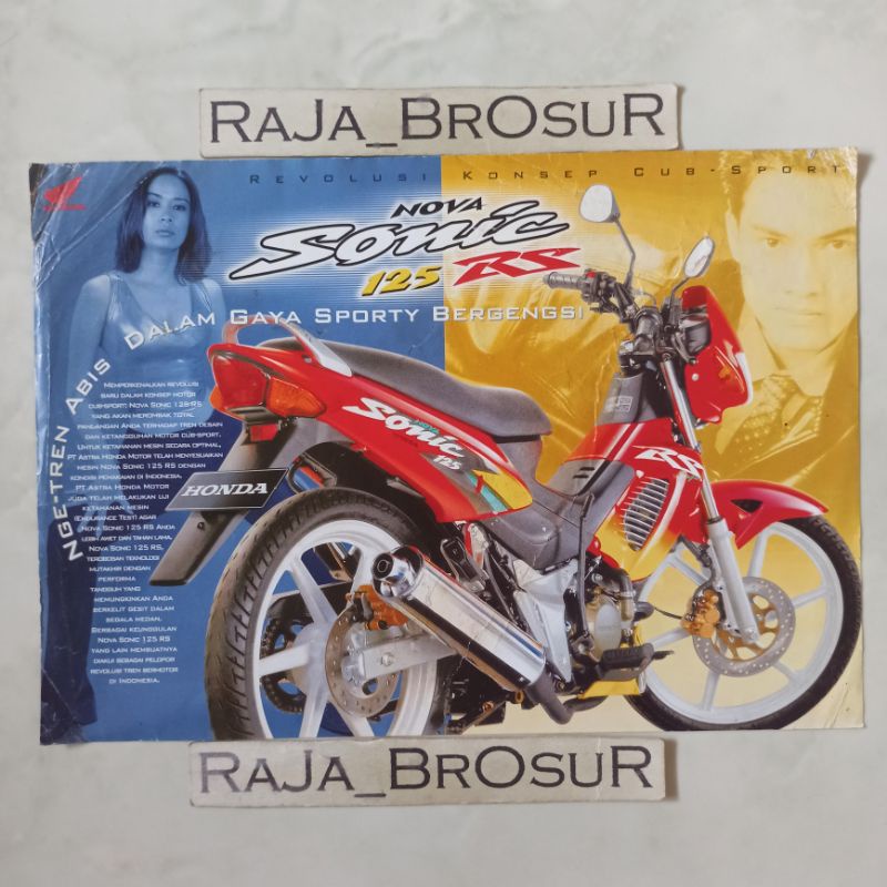 Jual Poster brosur flyer jadul lawas Honda Nova Sonic 125 Sonic125 RS 2001 | Shopee Indonesia