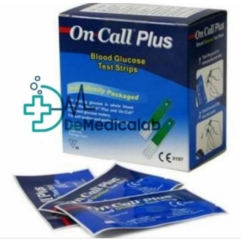Jual Strip Gula Darah On Call Plus Test Blood Glucose isi 25 (Sachet ...